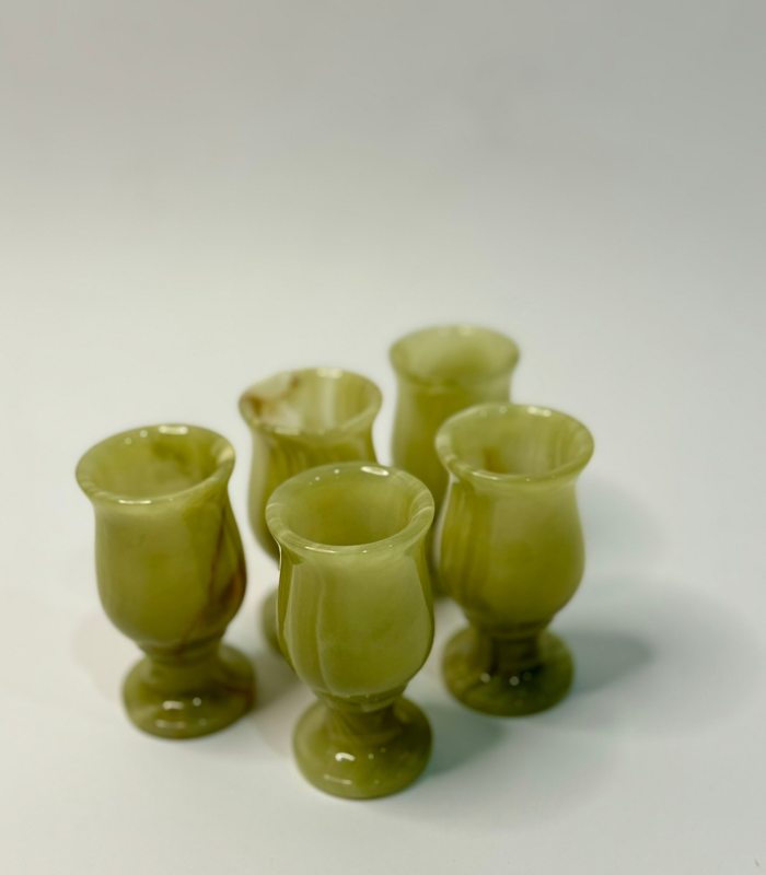 Mini Onyx Tulip Kahva Cups Elegant Onyx Coffee Cups